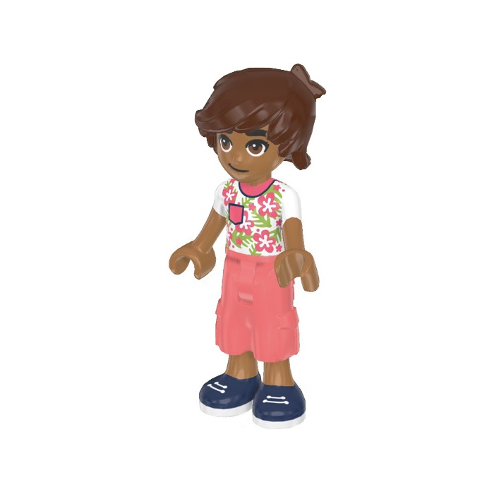 LEGO Leo with Floral Top and Coral Shorts Minifigure | Brick Owl