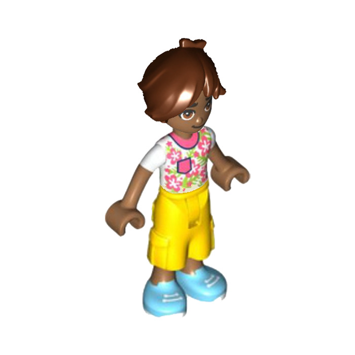 LEGO Leo with Floral Top and Yellow Shorts Minifigure | Brick Owl ...