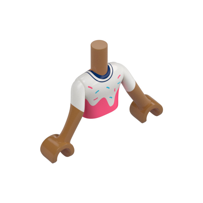 LEGO Leo with White and Coral Shirt Friends Torso (Boy) (73161) | Brick ...