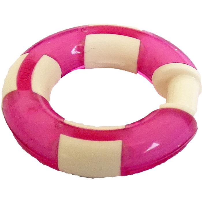 LEGO Life Preserver Ring with Transparent Dark Pink Sections | Brick Owl
