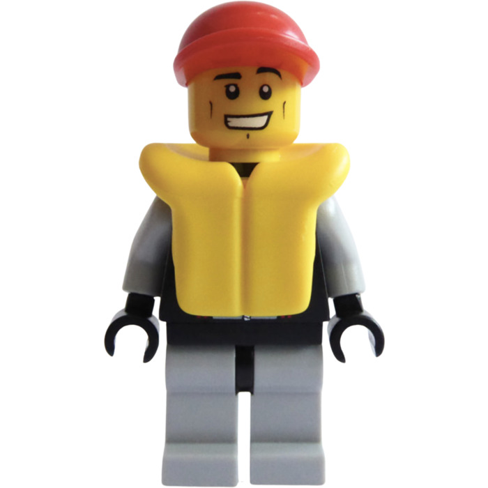 LEGO Lifeguard with Yellow Life Jacket Minifigure | Brick Owl - LEGO ...