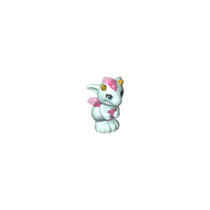 LEGO Light Aqua Baby Dragon with Transparent Dark Pink (26090 / 33915 ...