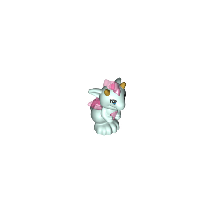 LEGO Light Aqua Baby Dragon with Transparent Dark Pink (26090 / 33915 ...