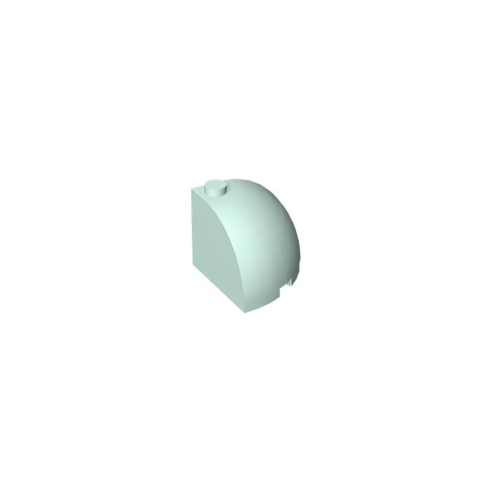 LEGO Light Aqua Brick 3 x 3 x 2 Round Quarter (88293) | Brick Owl ...