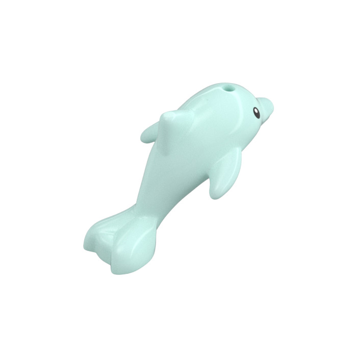 LEGO Light Aqua Dolphin Baby with Eyes (49579 / 103282) | Brick Owl ...