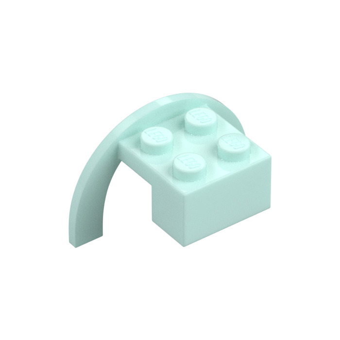 LEGO Light Aqua Mudguard Brick 2.5 x 4 x 1.7 with Wheel Arch (50745 ...