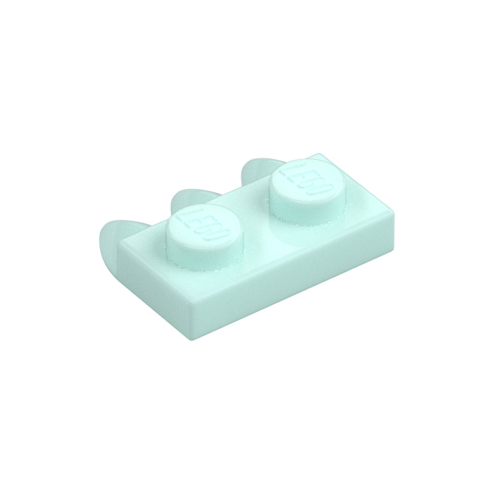 LEGO Light Aqua Plate 1 x 2 with 3 Teeth (15208) | Brick Owl - LEGO ...