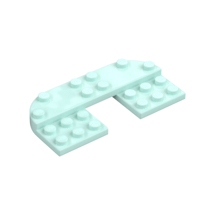LEGO Light Aqua Plate 8 x 4 x 0.7 with Rounded Corners (73832) | Brick ...