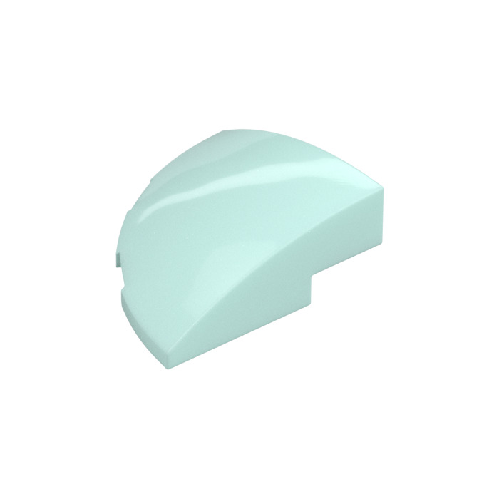 LEGO Light Aqua Slope 1 x 3 x 3 Curved Round Quarter (76797) | Brick Owl