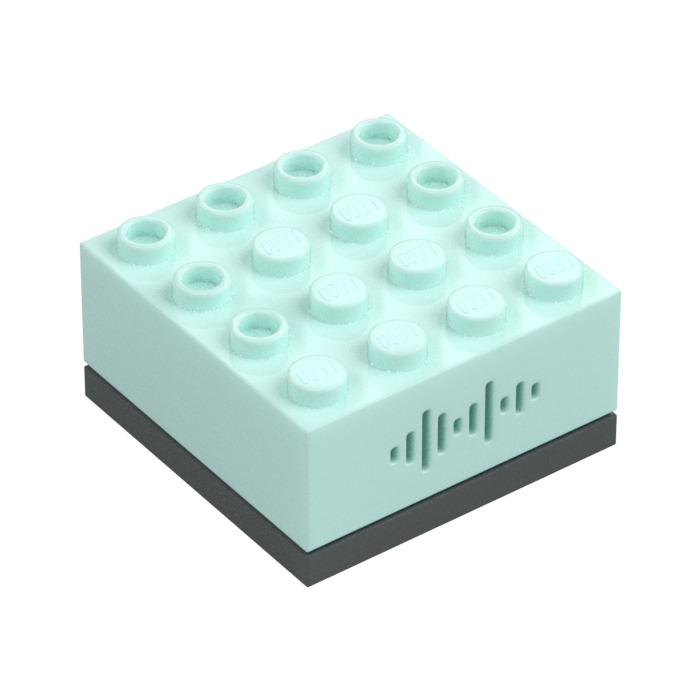 LEGO Light Aqua Sound Brick 4 x 4 with Retro Radio Sounds (109006 ...