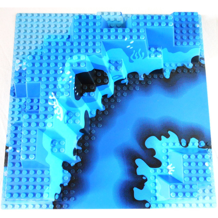 LEGO Light Blue Baseplate 32 x 32 Canyon with Blue River Pattern ...