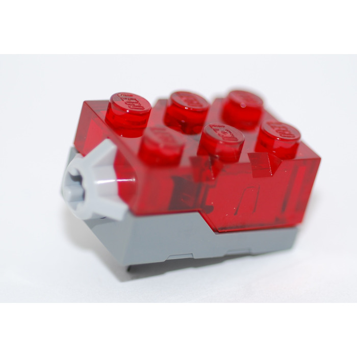 LEGO Light Brick 2 x 3 x 1.3 with Transparent Red Top and Red Light ...