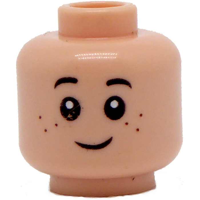 LEGO Light Flesh Dual Sided Child Head with Freckles with Sad ...