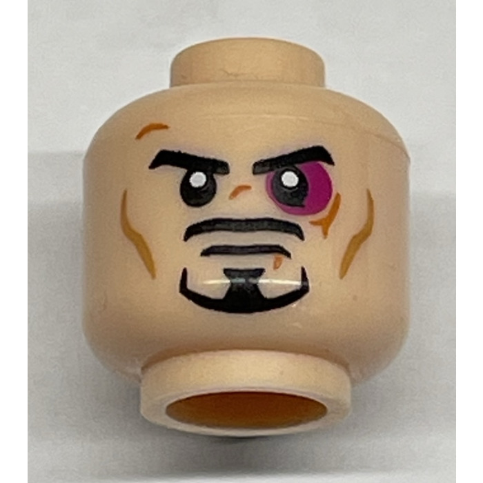 LEGO Head with Tony Stark with Magenta Black Eye (3626) | Brick Owl ...