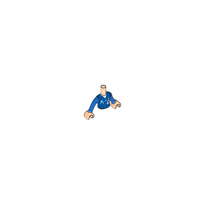 LEGO Light Flesh Julian with Blue Space Uniform Friends Torso (Boy ...