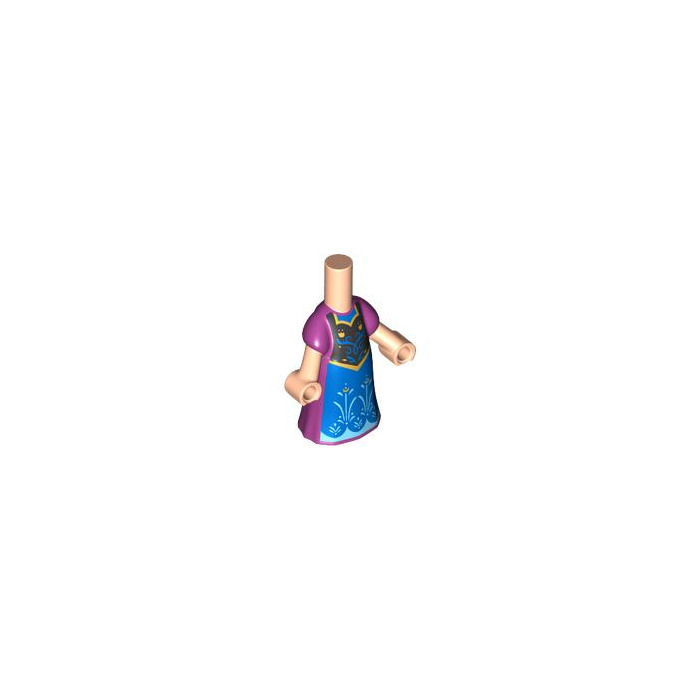 LEGO Micro Body with Long Skirt with Blue Dress (65203 / 104795 ...