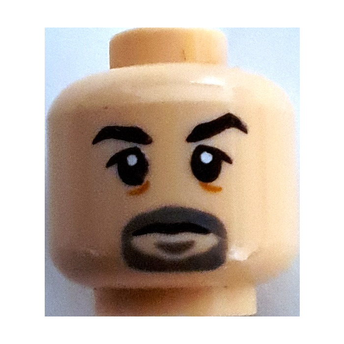 LEGO Light Flesh Minifig Head with Black Goatee and Eyebrows (3626 / ...