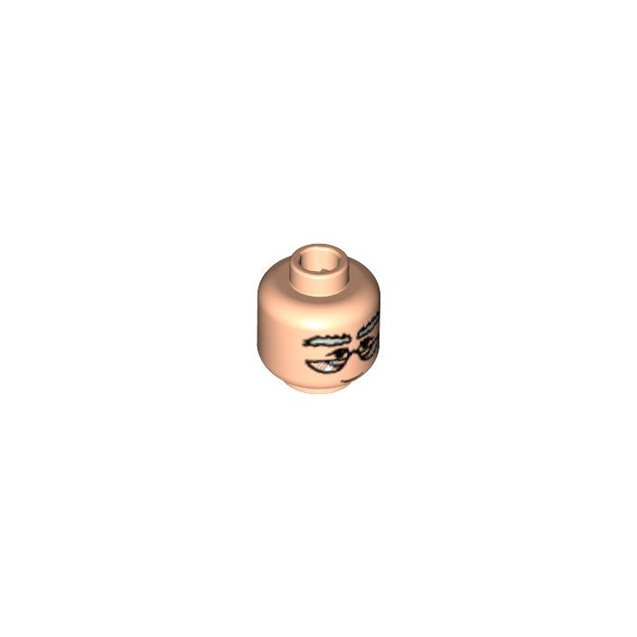 LEGO Minifig Head with Half-Moon Glasses and Grey Eyebrows (3626 / ...