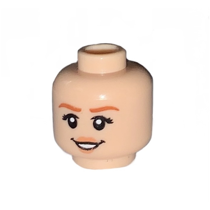 LEGO Light Flesh Minifigure Head Dual Sided with Peach Lips and Smile ...