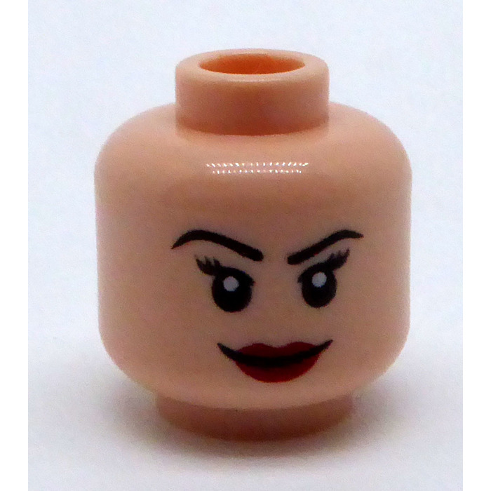 LEGO Light Flesh Plain Head with Red Lips, Smile Angry (10348 / 99868 ...