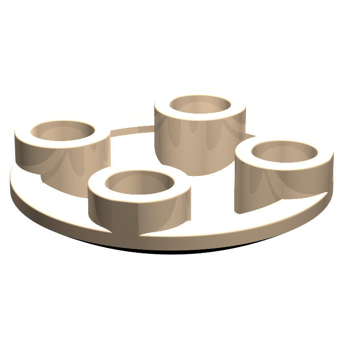 LEGO Light Flesh Plate 2 x 2 Round with Rounded Bottom (2654 / 28558 ...