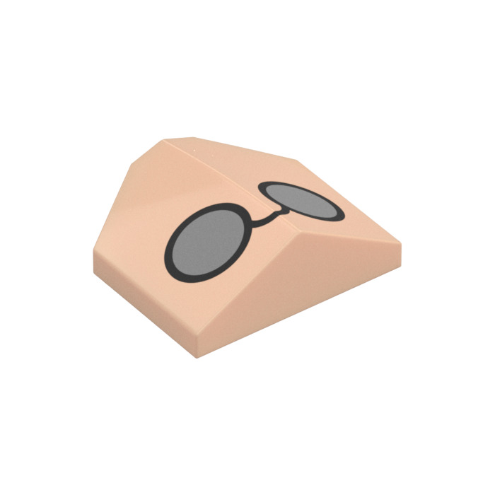 LEGO Light Flesh Slope 2 x 2 x 0.7 Curved with Harry Potter Glasses and ...
