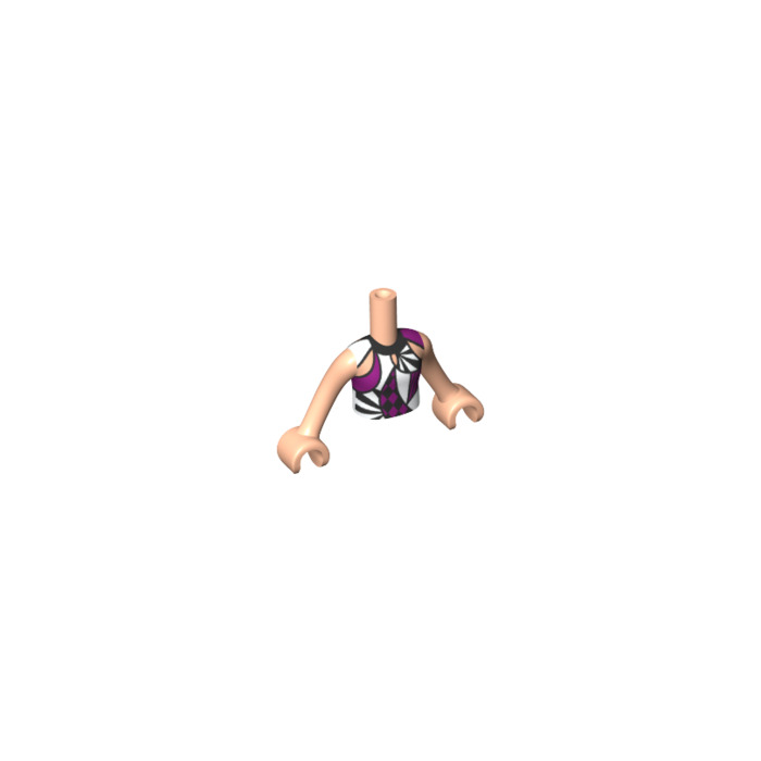 LEGO Light Flesh Stella with Magenta and White Top Friends Torso (73141 ...