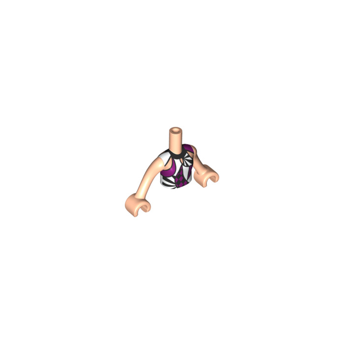 LEGO Light Flesh Stella with Magenta and White Top Friends Torso (73141 ...