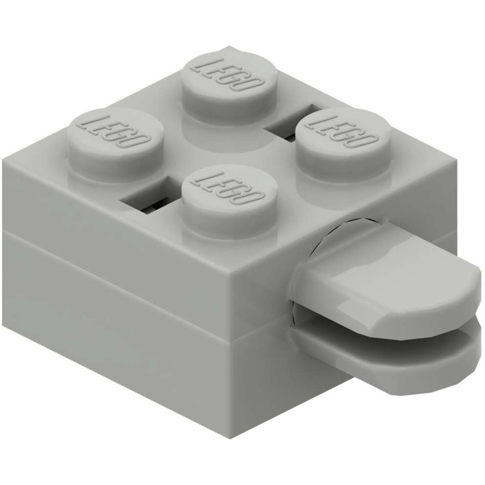 LEGO Light Gray Arm Brick 2 x 2 with 1 Arm Holder (without Hole ...