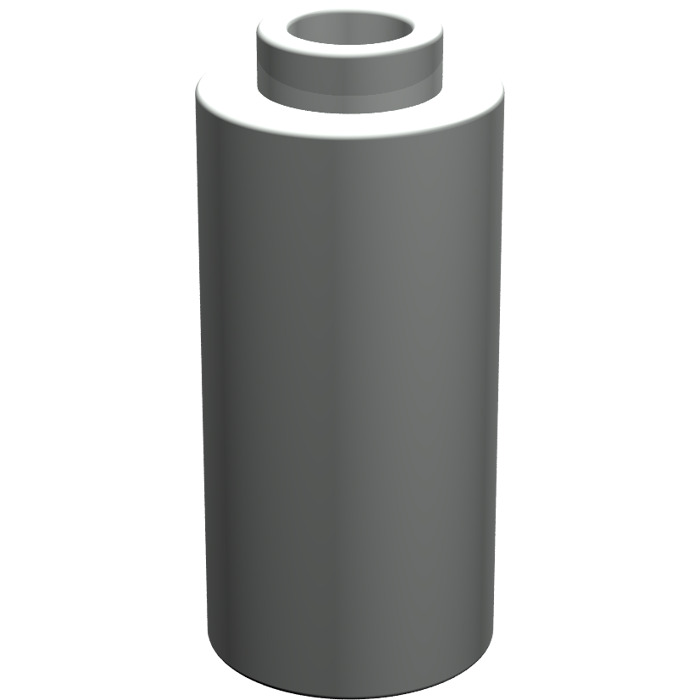LEGO Light Gray Brick 1 x 1 x 1.6 Round Straight Pipe (71075) | Brick ...
