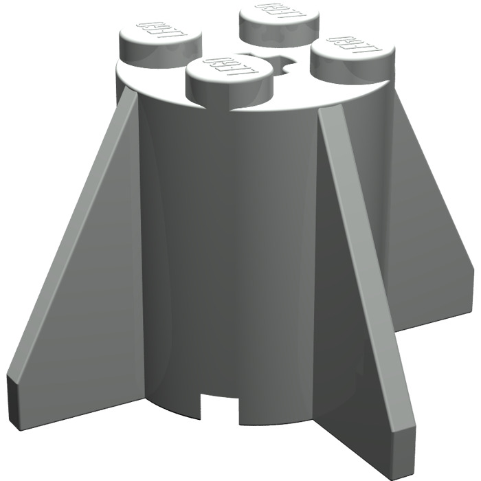 LEGO Light Gray Brick 2 x 2 x 2 Round with Fins (4591) | Brick Owl ...