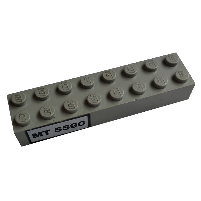 LEGO Light Gray Brick 2 x 8 with 'MT 5590' Sticker (3007) | Brick Owl ...
