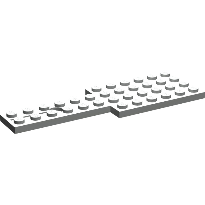 LEGO Light Gray Car Base 4 x 12 with Hole and Steering Gear Slot ...