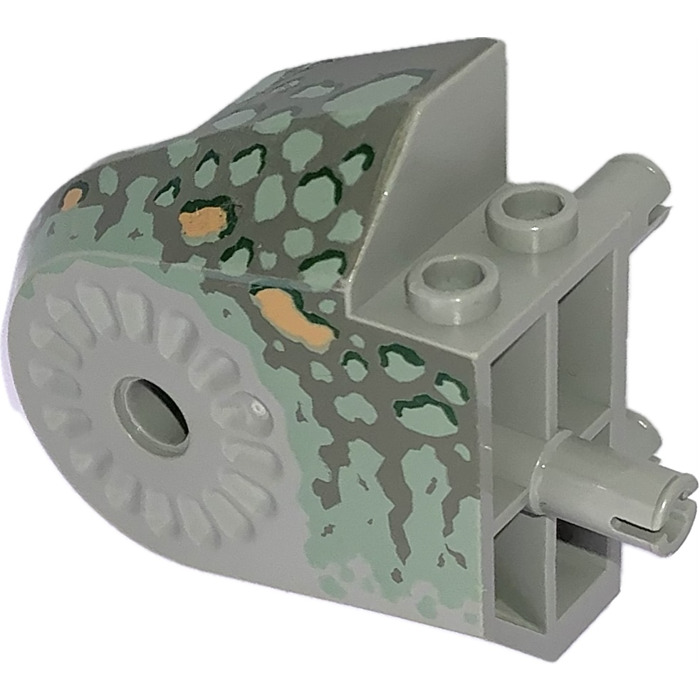 LEGO Dinosaur Body Quarter with Pins with Green scales (40374 / 40866 ...