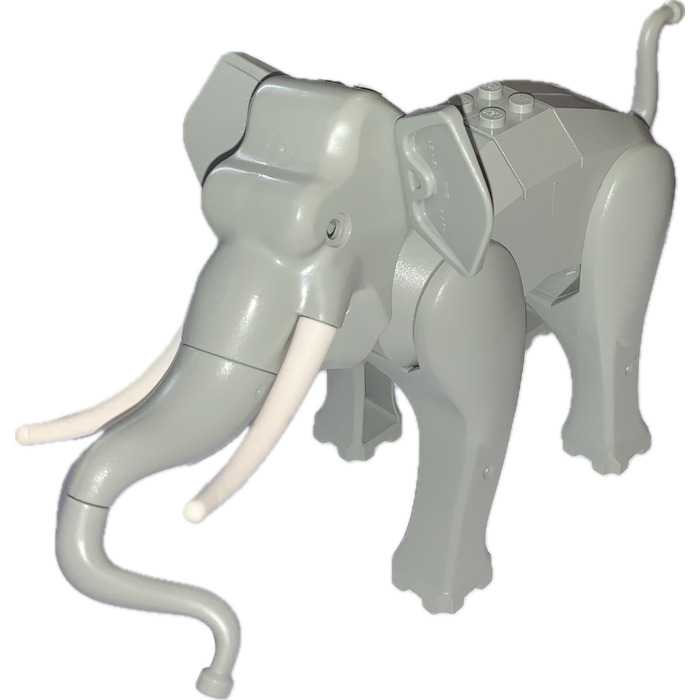 LEGO Light Gray Elephant with Removable Legs and White Tusks (with ...