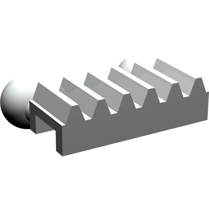 LEGO Light Gray Gear Rack with Two Ball Joints (6574) | Brick Owl ...