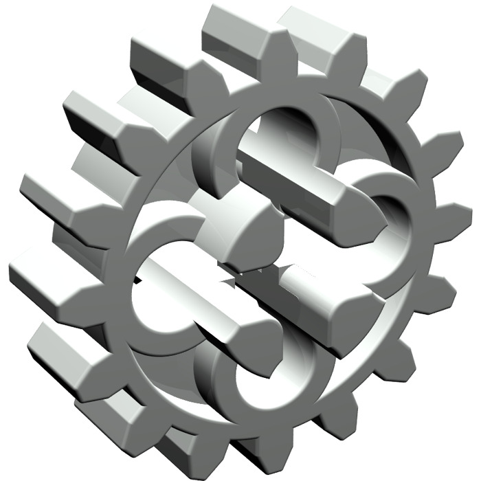 LEGO Light Gray Gear with 16 Teeth Unreinforced (4019) | Brick Owl ...