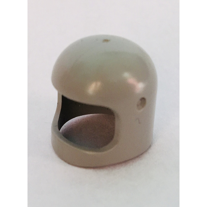 LEGO Light Gray Helmet with Thin Chinstrap and Visor Dimples (3842 ...