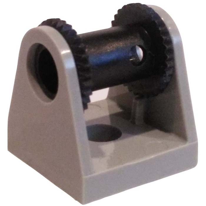 LEGO Light Gray Hose Reel 2 x 2 Holder with Black Drum | Brick Owl ...