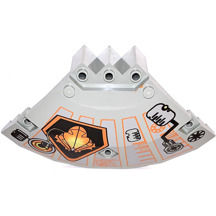 LEGO Light Gray Panel 10 x 10 x 2.3 Quarter Saucer Top with Left UFO ...