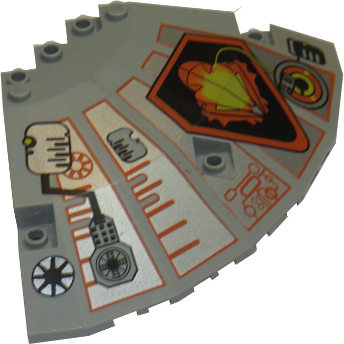 LEGO Light Gray Panel 10 x 10 x 2.3 Quarter Saucer Top with Right UFO ...