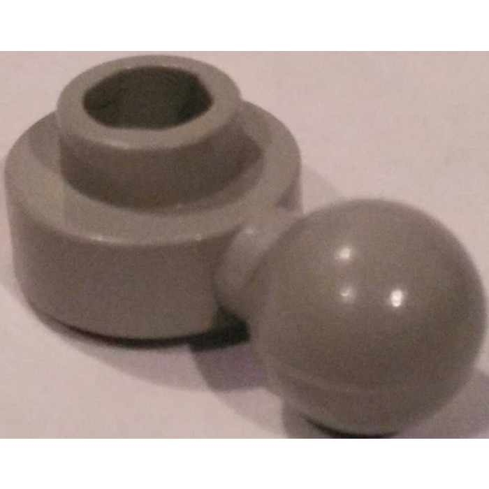 LEGO Light Gray Plate 1 x 1 Round with Towball (Hexagonal Hole) (3614 ...