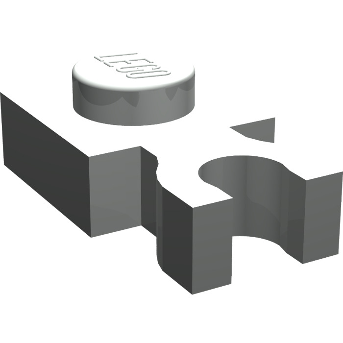 LEGO Light Gray Plate 1 x 1 with Vertical Clip (Thick 'U' Clip) (4085 / ...