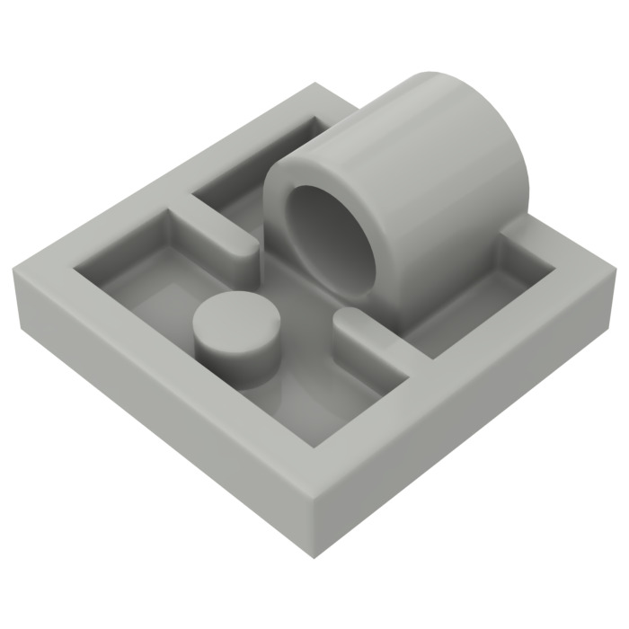 LEGO Light Gray Plate 2 x 2 with Pin Hole without Underneath Cross ...