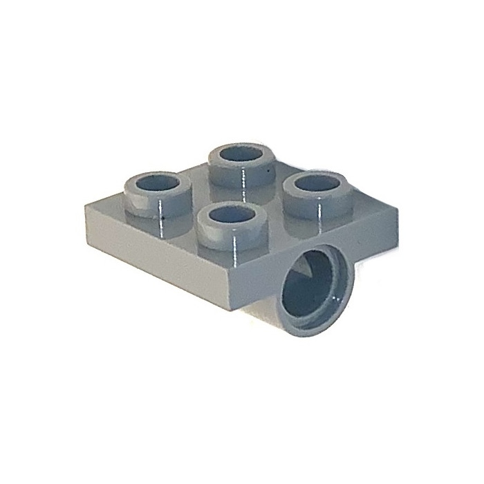 LEGO Light Gray Plate 2 x 2 with Pin Hole without Underneath Cross ...