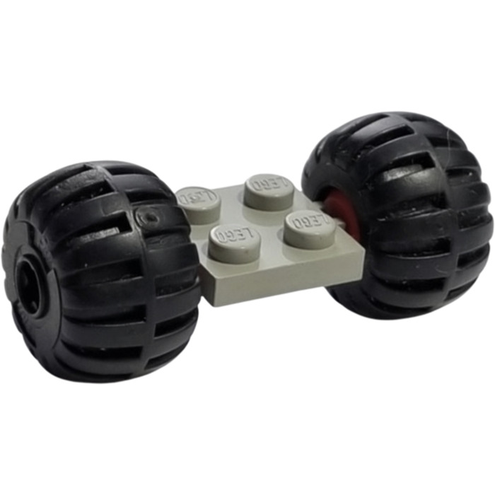 LEGO Plate 2 x 2 with Red Wheels with Black Balloon Tires | Brick Owl ...