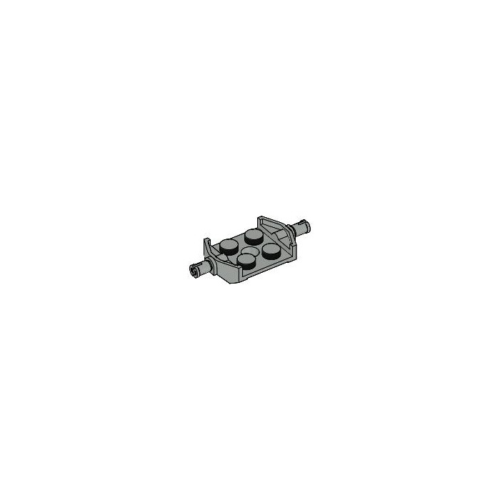 LEGO Light Gray Plate 2 x 2 with Wide Wheel Holders (Non-Reinforced ...