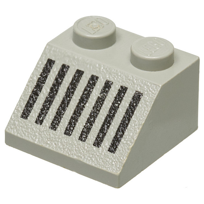 LEGO Light Gray Slope 2 x 2 (45°) with Black Grille (60186 / 69607 ...