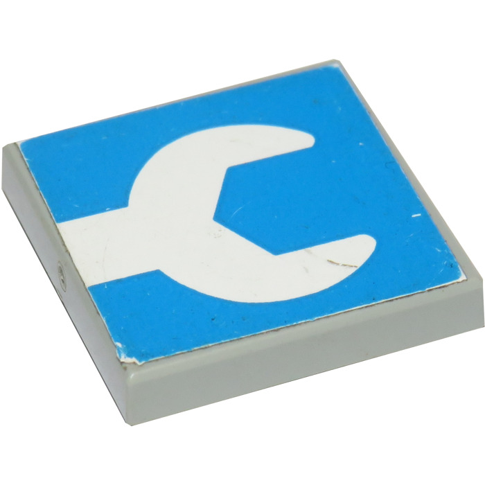 LEGO Tile 2 x 2 with Wrench Sticker with Groove (3068) | Brick Owl ...