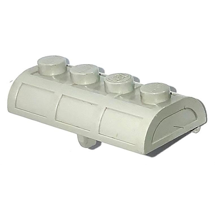 LEGO Light Gray Treasure Chest Lid 2 x 4 Curved with Thin Hinge (4739 ...